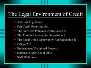 The Legal Environment of Credit | PPT | Business Accounting & Finance ...