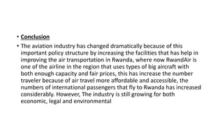 The legal framework of the aviation sector in | PPTX