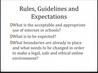 The legal, safe and ethical use of technology in the classroom | PPTX