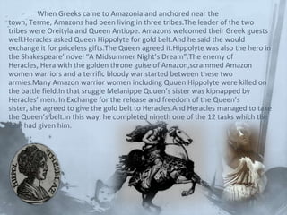The legend of Amazons - efsane1 | PPTX