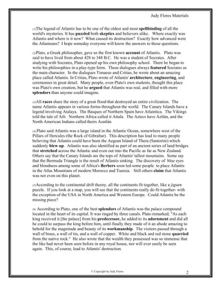 The Legend of Atlantis | PDF