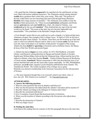 The Legend of Atlantis | PDF