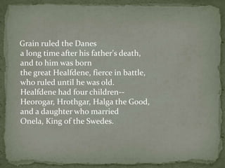 The legend of beowulf | PPTX