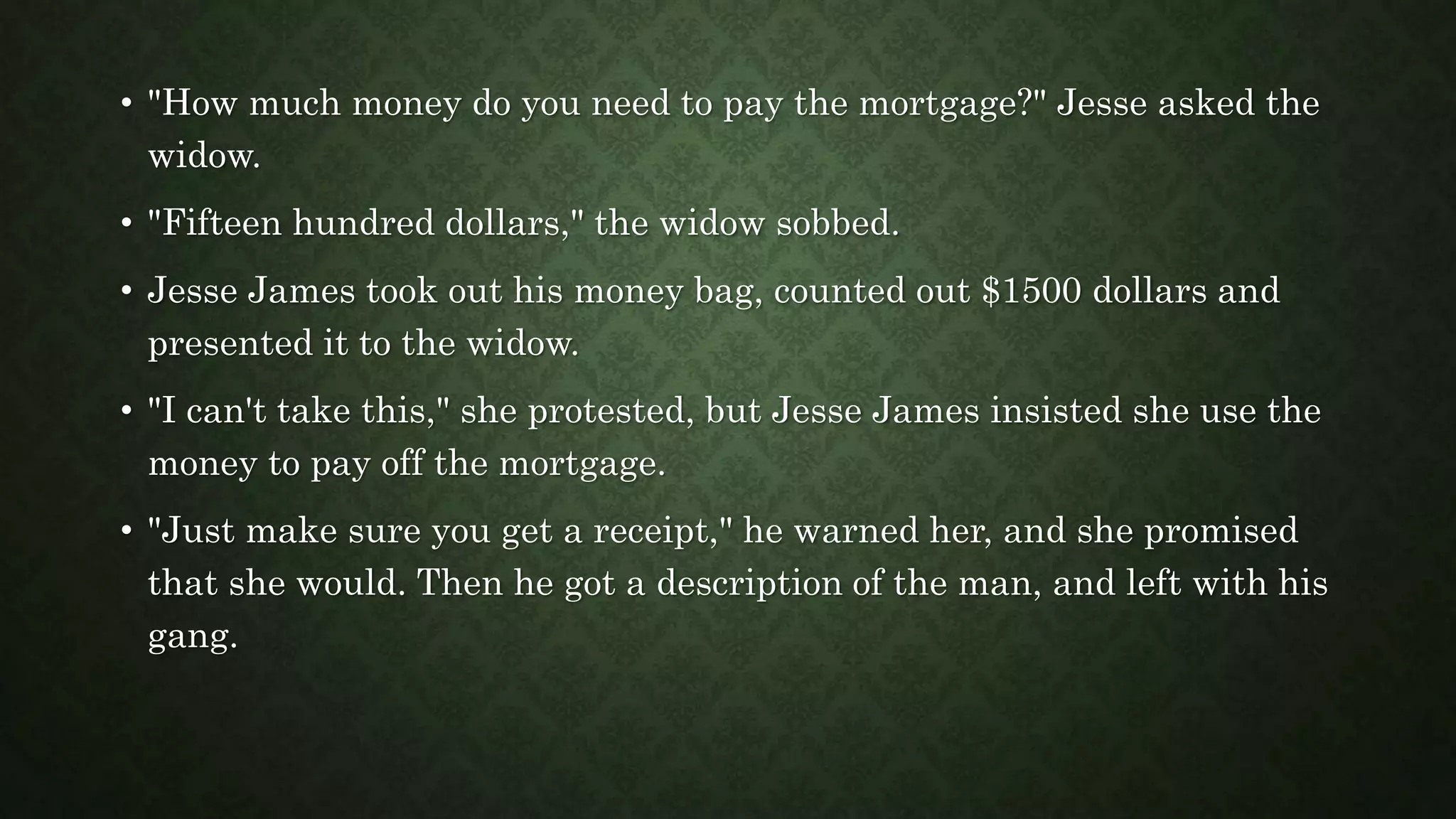 The legend of jesse james | PPTX | Crime & Harmful Acts to Individuals ...