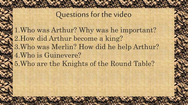 The legend of king arthur | PPT