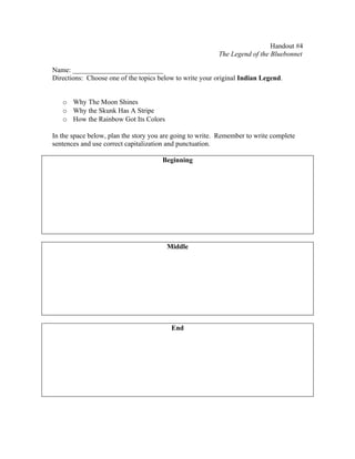 The legend of the bluebonnet | DOC