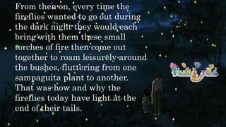 The Legend of the First Fire Fly | PPTX