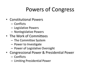The Legislative Branch | PPT