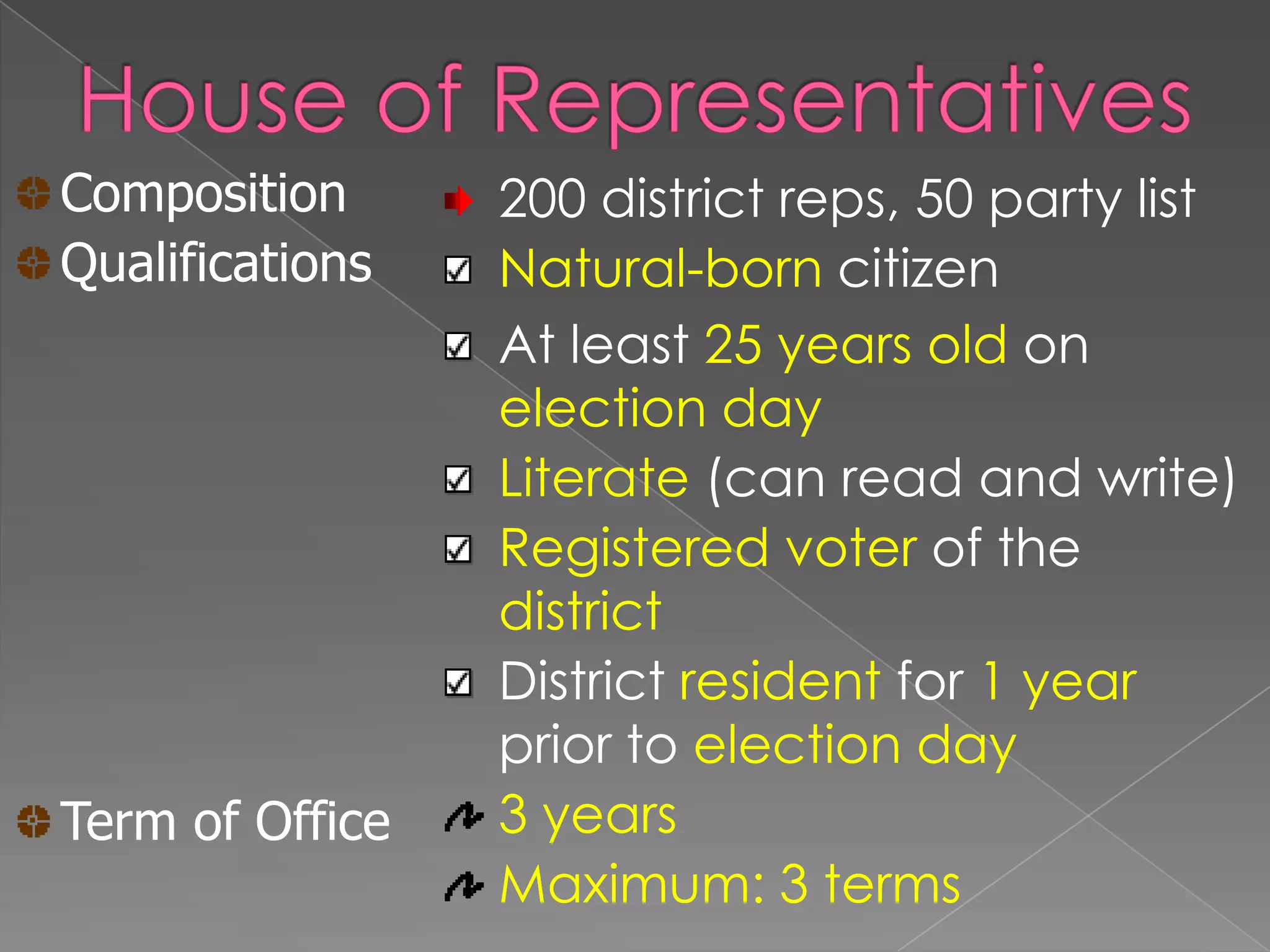 The legislative department | PPTX