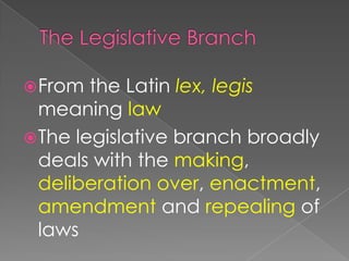The legislative department | PPTX