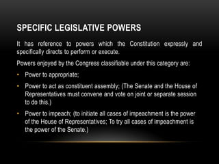 The legislative department | PPTX