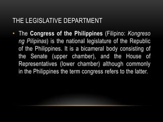 The legislative department | PPTX