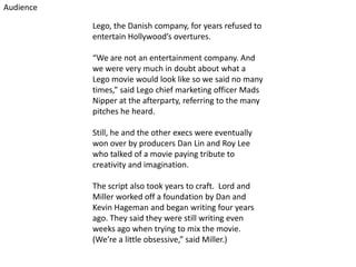 The lego movie | PPTX