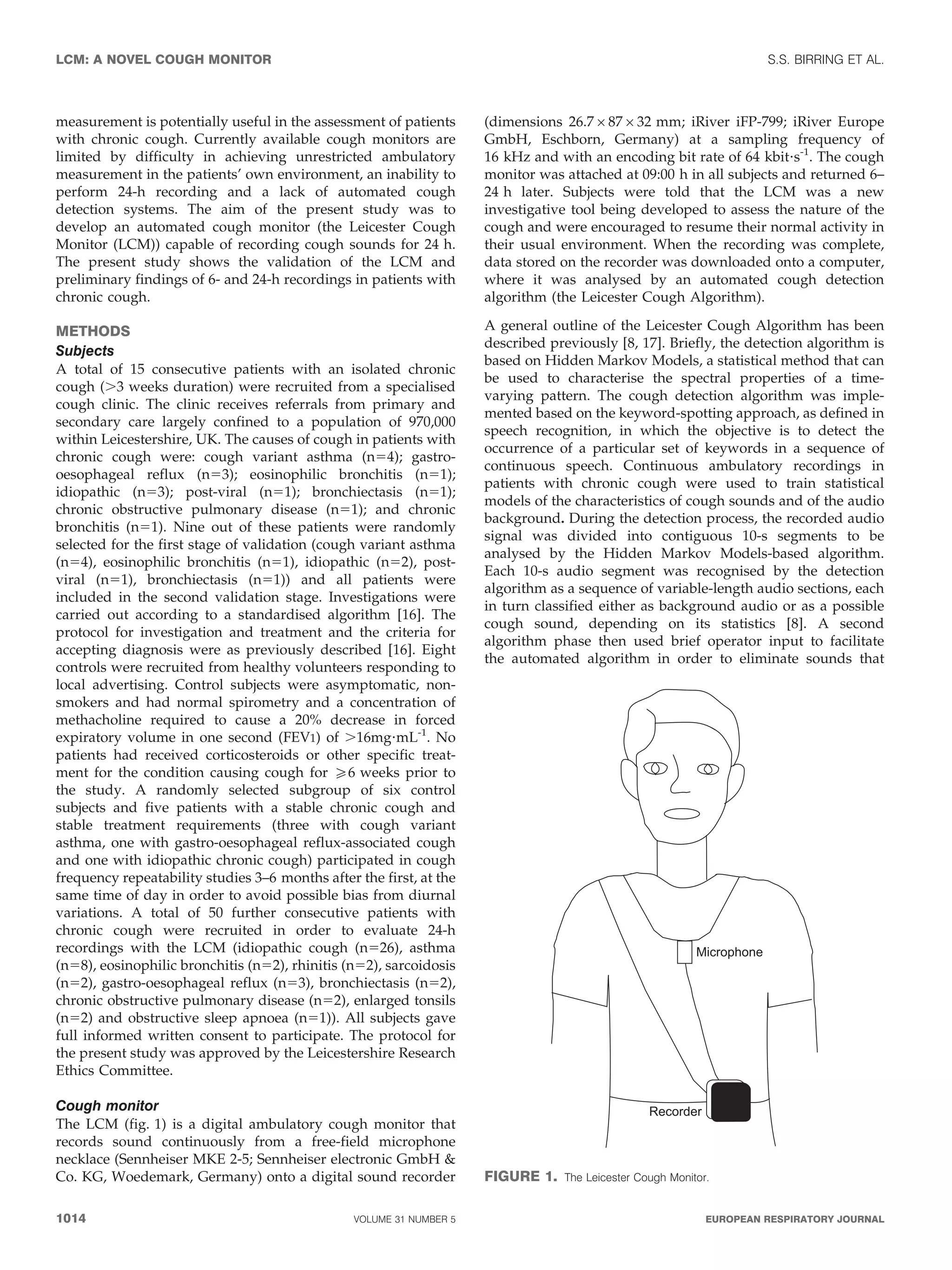 The leicester cough monitor preliminary | PDF