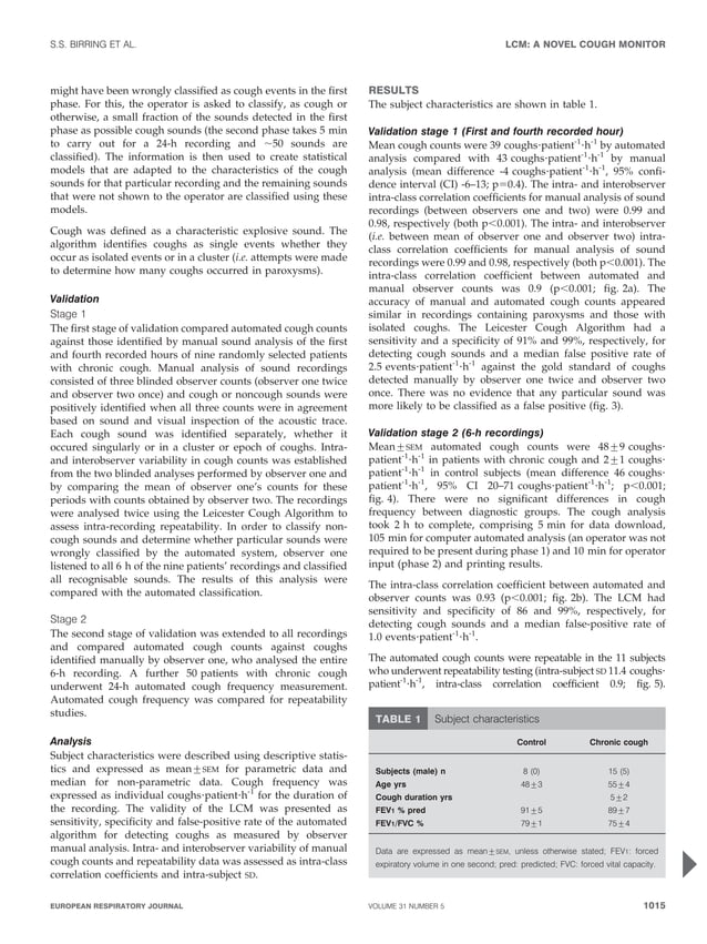 The leicester cough monitor preliminary | PDF