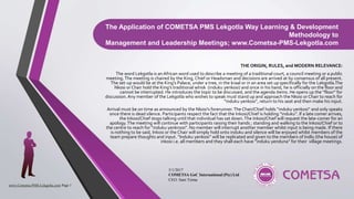 The LEKGOTLA Facilitation, Learning & Development Methodology (COMETSA ...