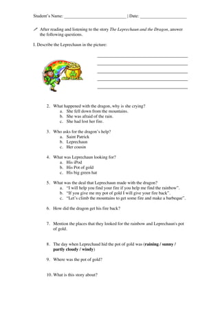 The leprechaun and the dragon | PDF