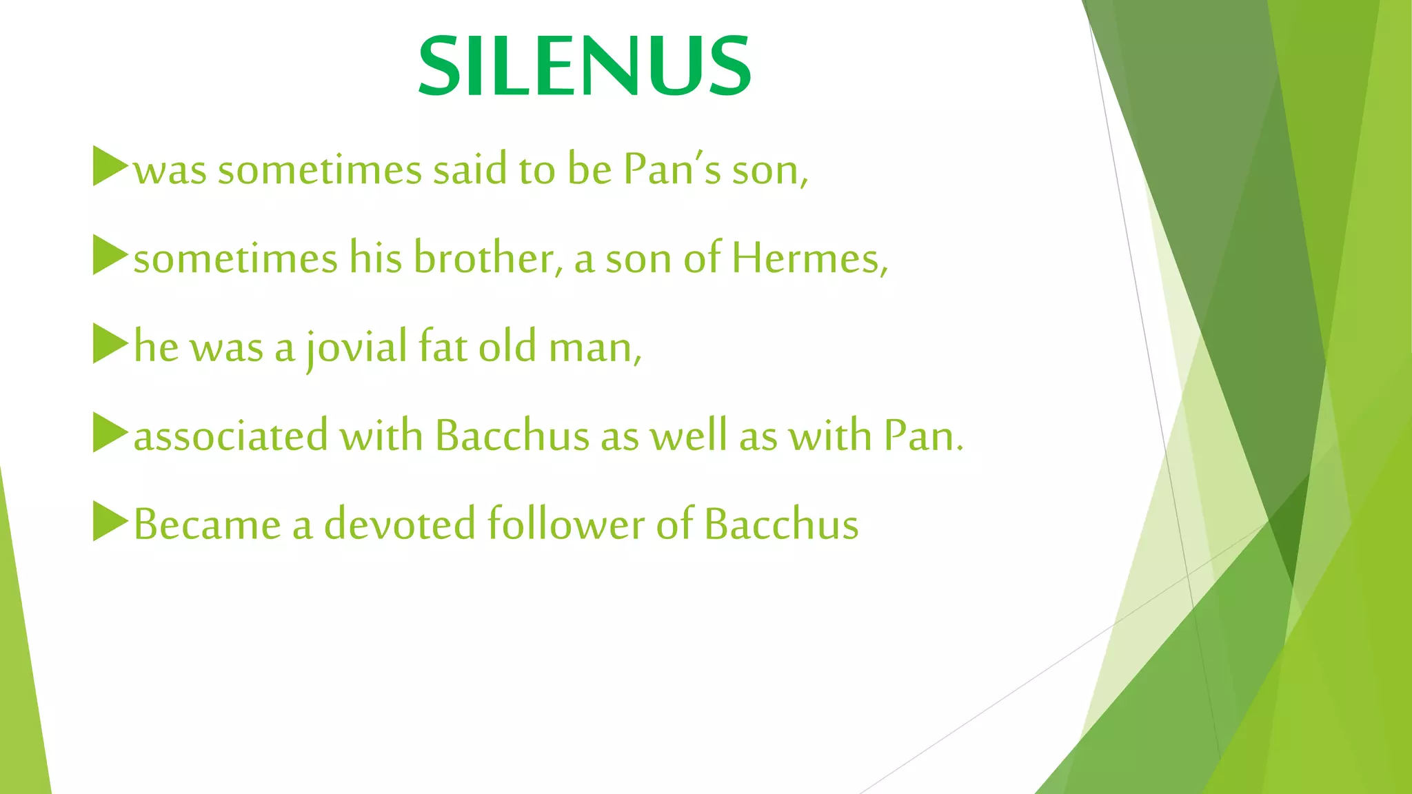 The lesser Gods of earth | PPTX