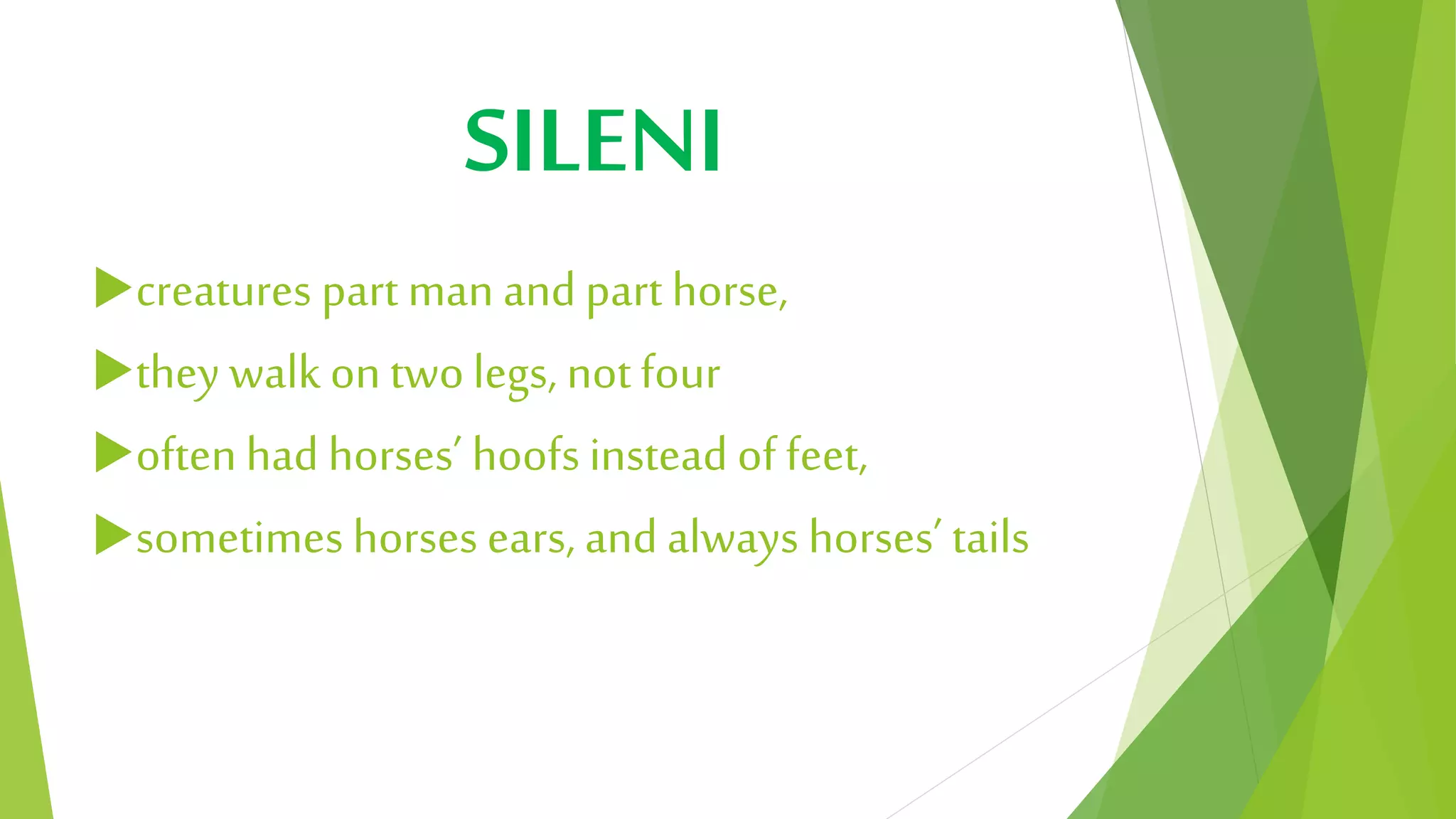 The lesser Gods of earth | PPTX