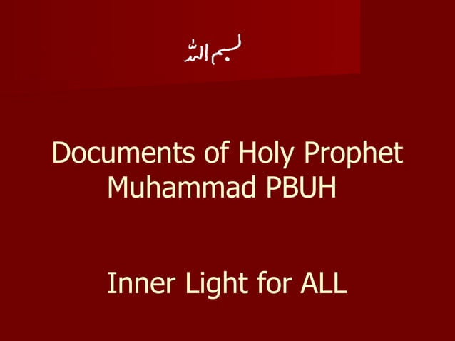 The Letters of Holy Prophet MUHAMMAD PBUH | PPTX | Islam | Religion ...