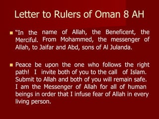 The Letters of Holy Prophet MUHAMMAD PBUH | PPTX