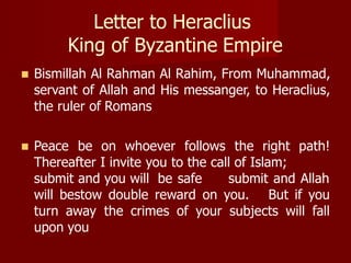 The Letters of Holy Prophet MUHAMMAD PBUH | PPTX
