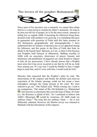 The Letters Of The Prophet Muhammad To The Kings Beyond Arabia | PDF