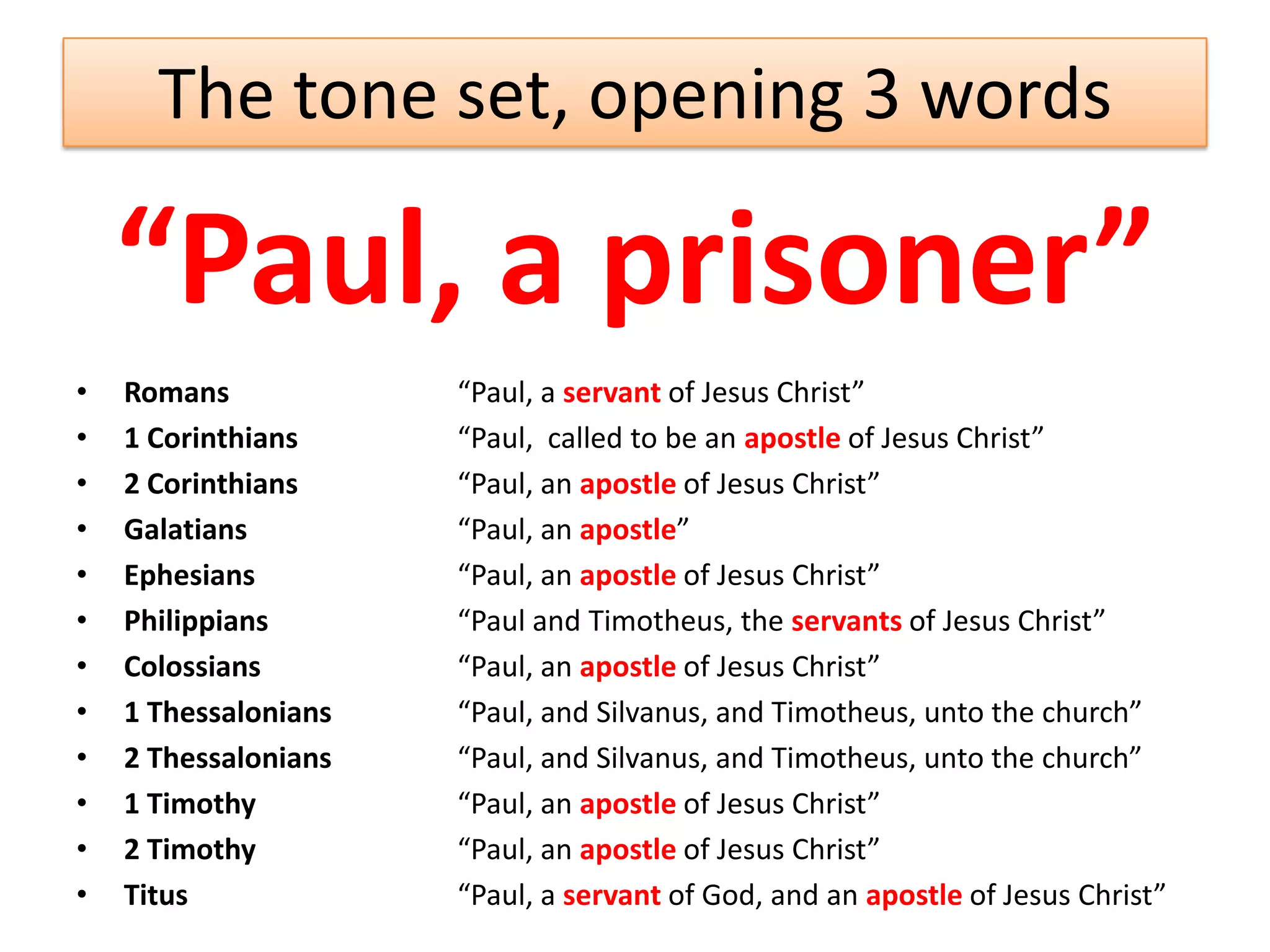 The letter to Philemon - Part 1 | PPTX