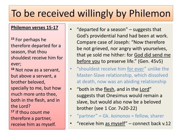 The letter to Philemon - Part 2 | PPTX | Christianity | Religion ...