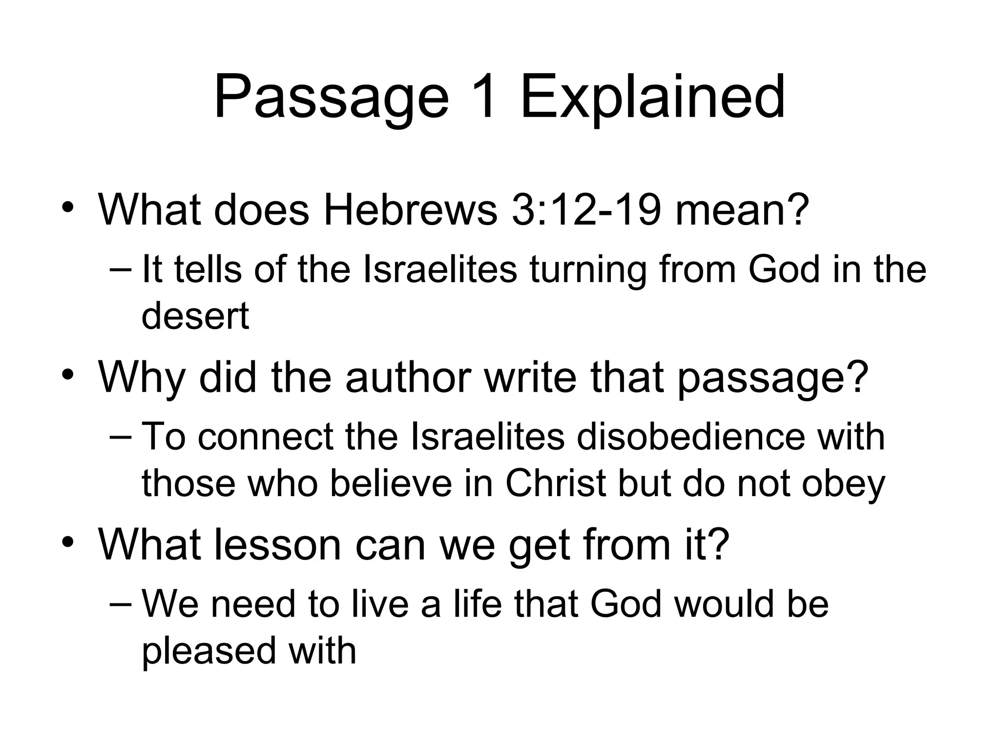 The letter to the hebrews | PPT