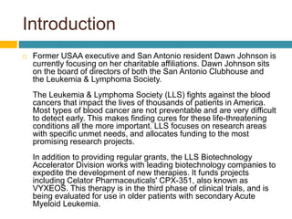 The Leukemia & Lymphoma Society Biotechnology Accelerator Division | PPT