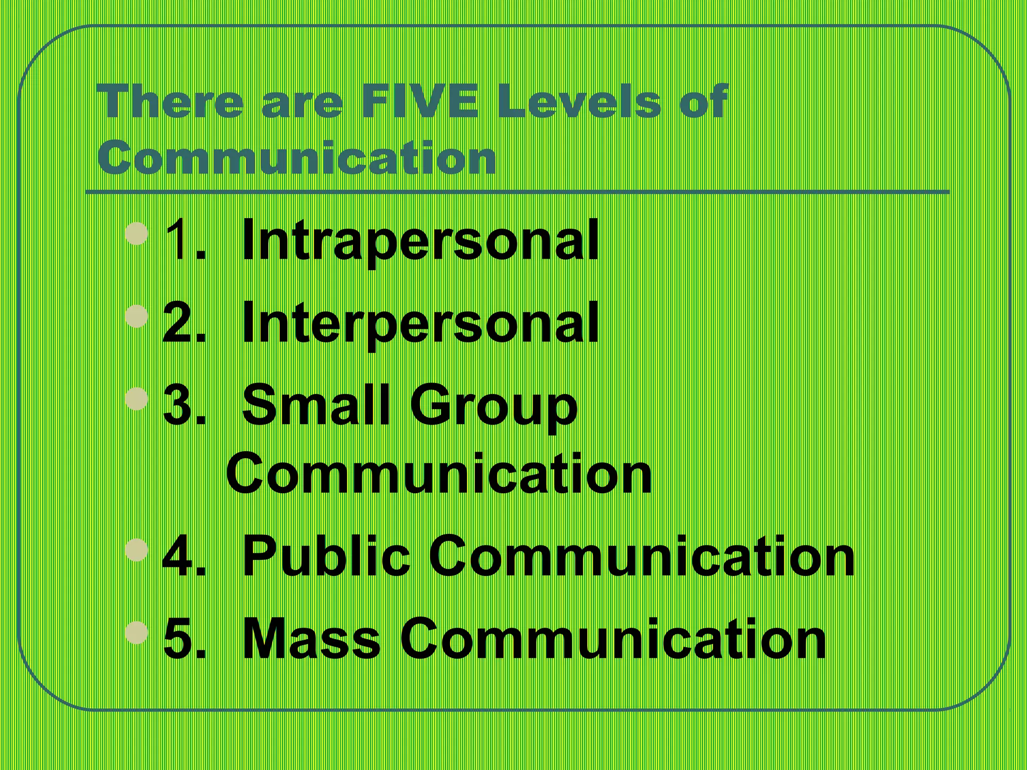 The levels of communication | PPT