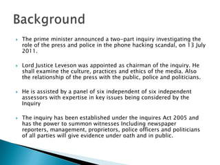 The leveson inquiry | PPT