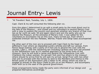 Lewis And Clark Expedition Journal Entries