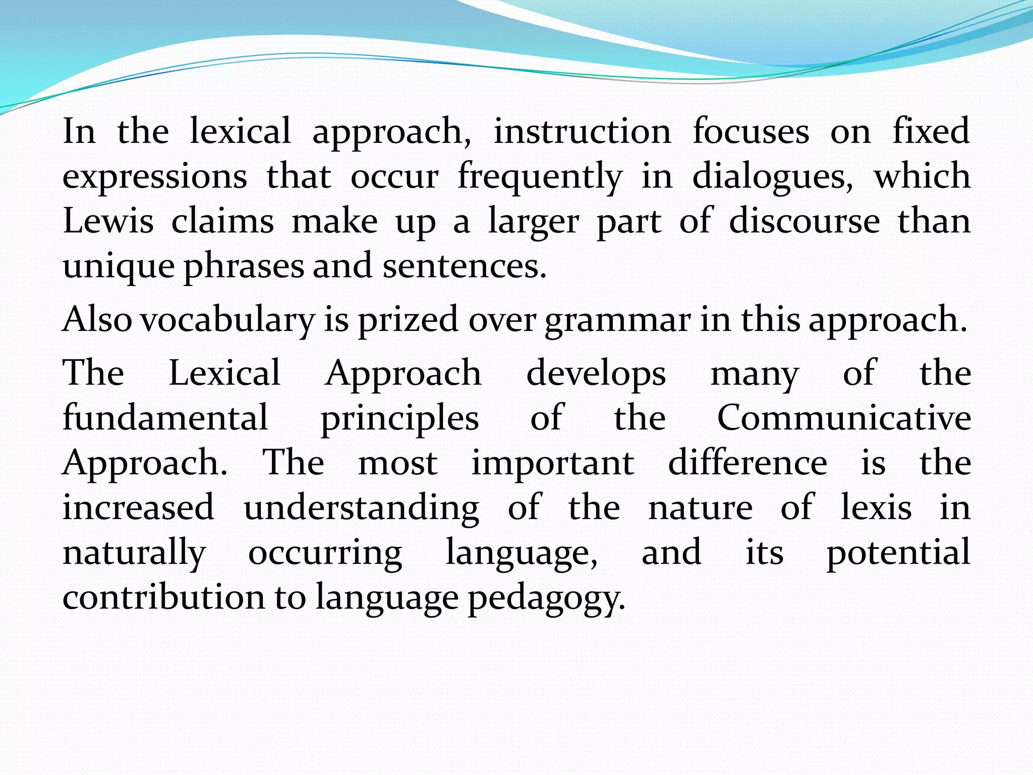The Lexical Approach | PPTX