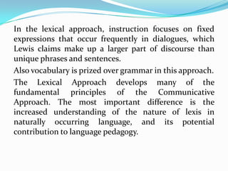 The Lexical Approach | PPTX
