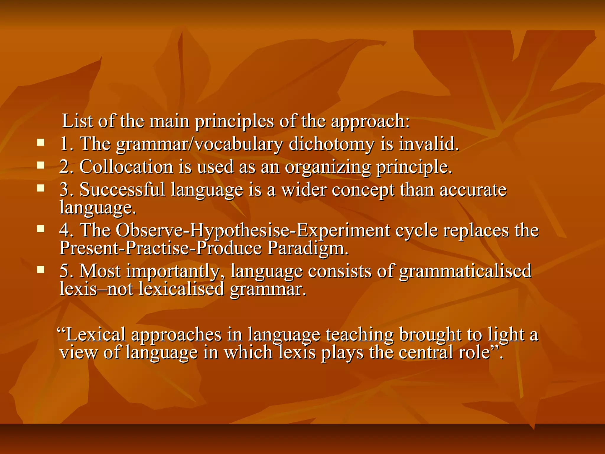 The lexical approach | PPT