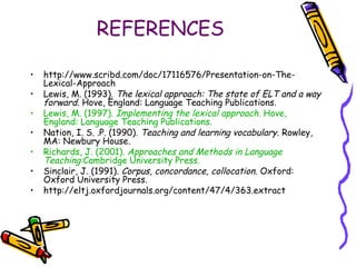 The lexical approach | PPT
