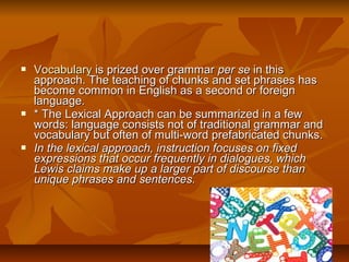 The lexical approach | PPT