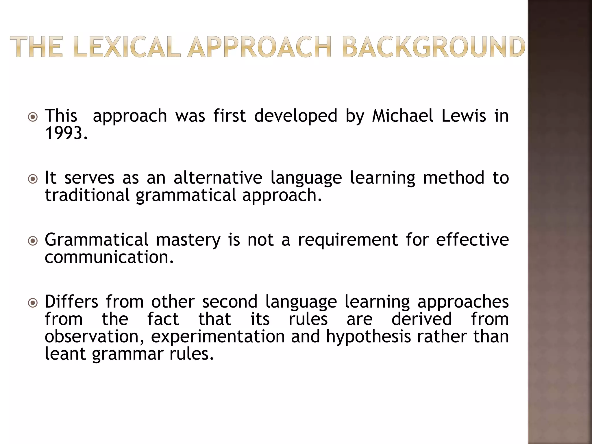 The lexical approach | PPTX