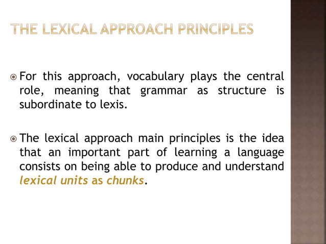The lexical approach | PPTX