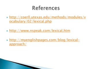 The lexical approach.ppt