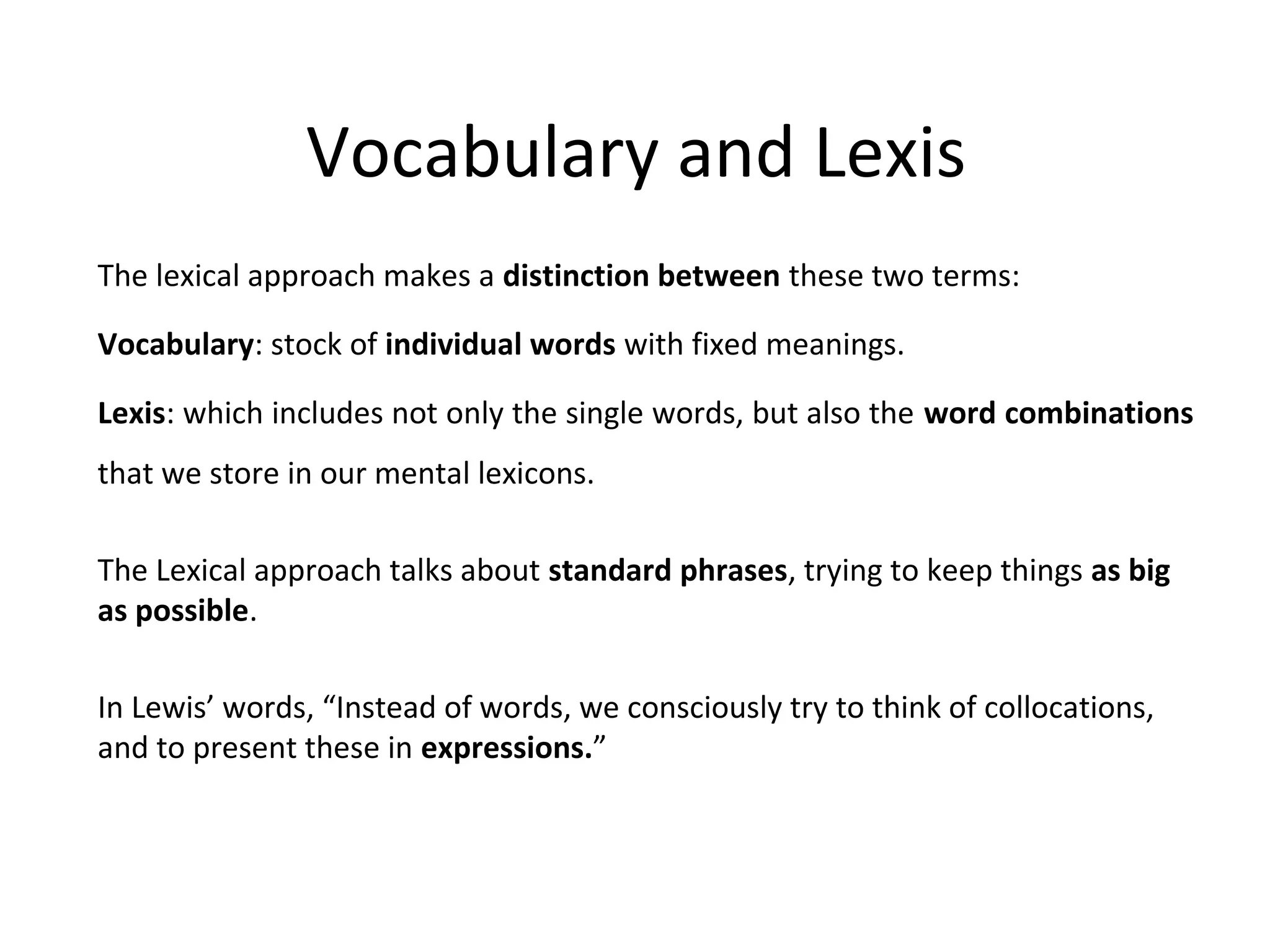 The Lexical Approach | PPT