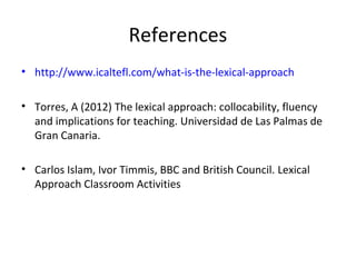 The Lexical Approach | PPT
