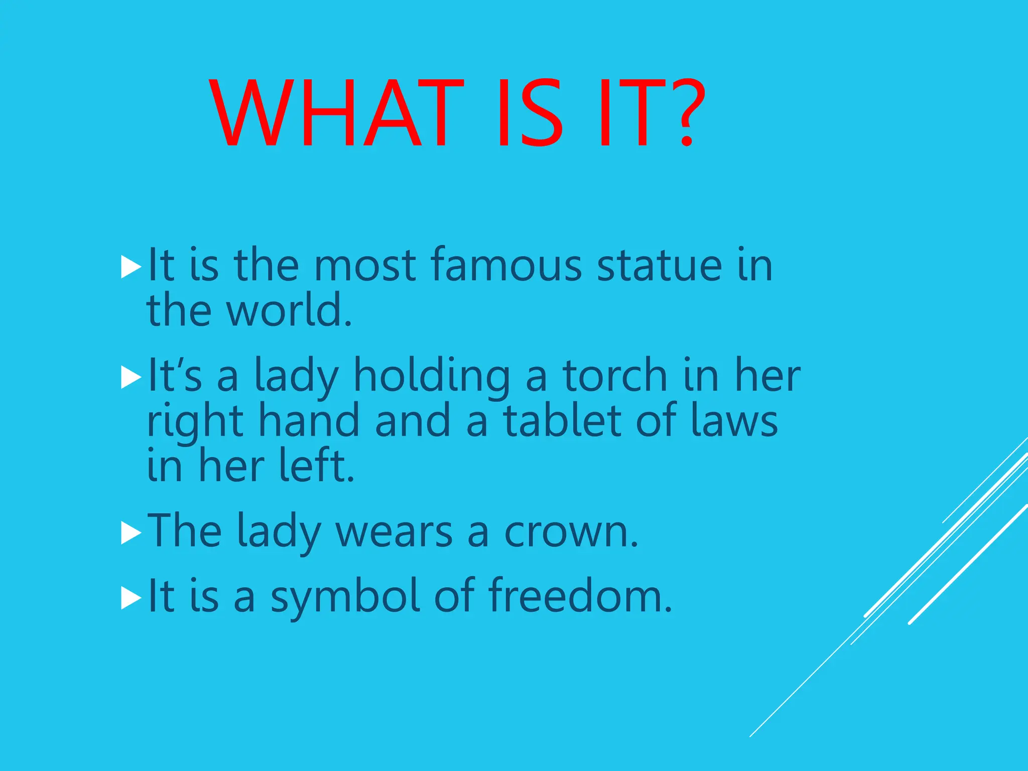 SYMBOL OF THE US. THE LIBERTY STATUE IN NEW YORK..ppt