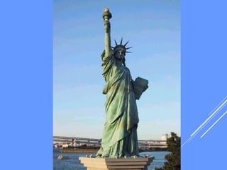 SYMBOL OF THE US. THE LIBERTY STATUE IN NEW YORK..ppt