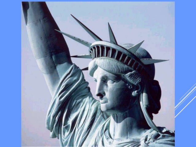 SYMBOL OF THE US. THE LIBERTY STATUE IN NEW YORK..ppt