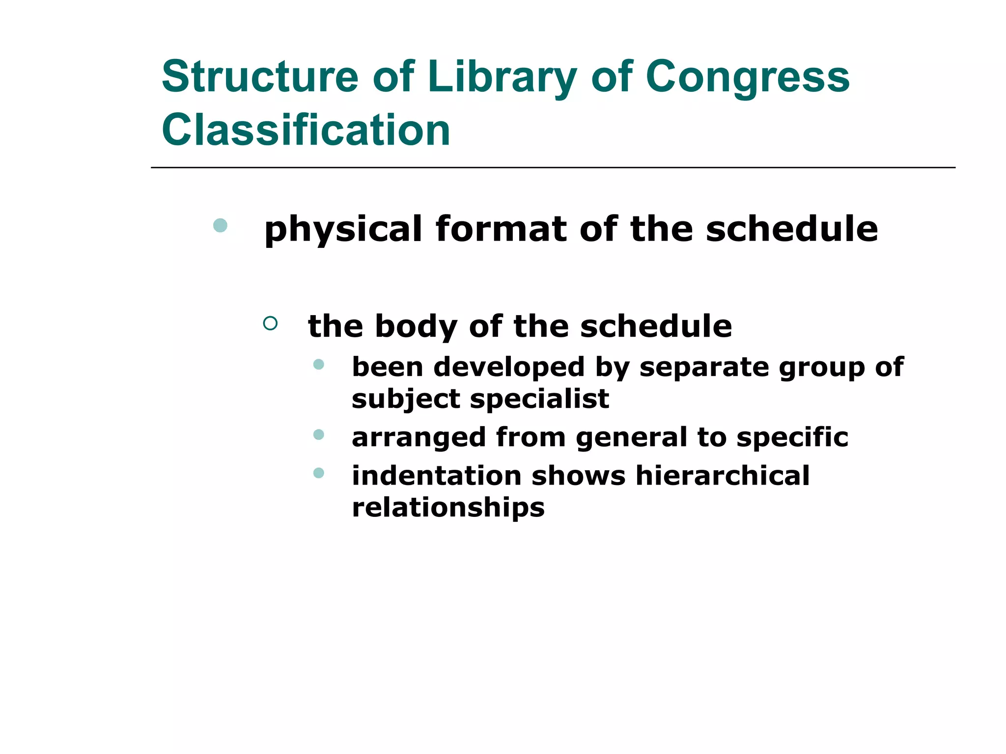 The Library of Congress Classification | PPT