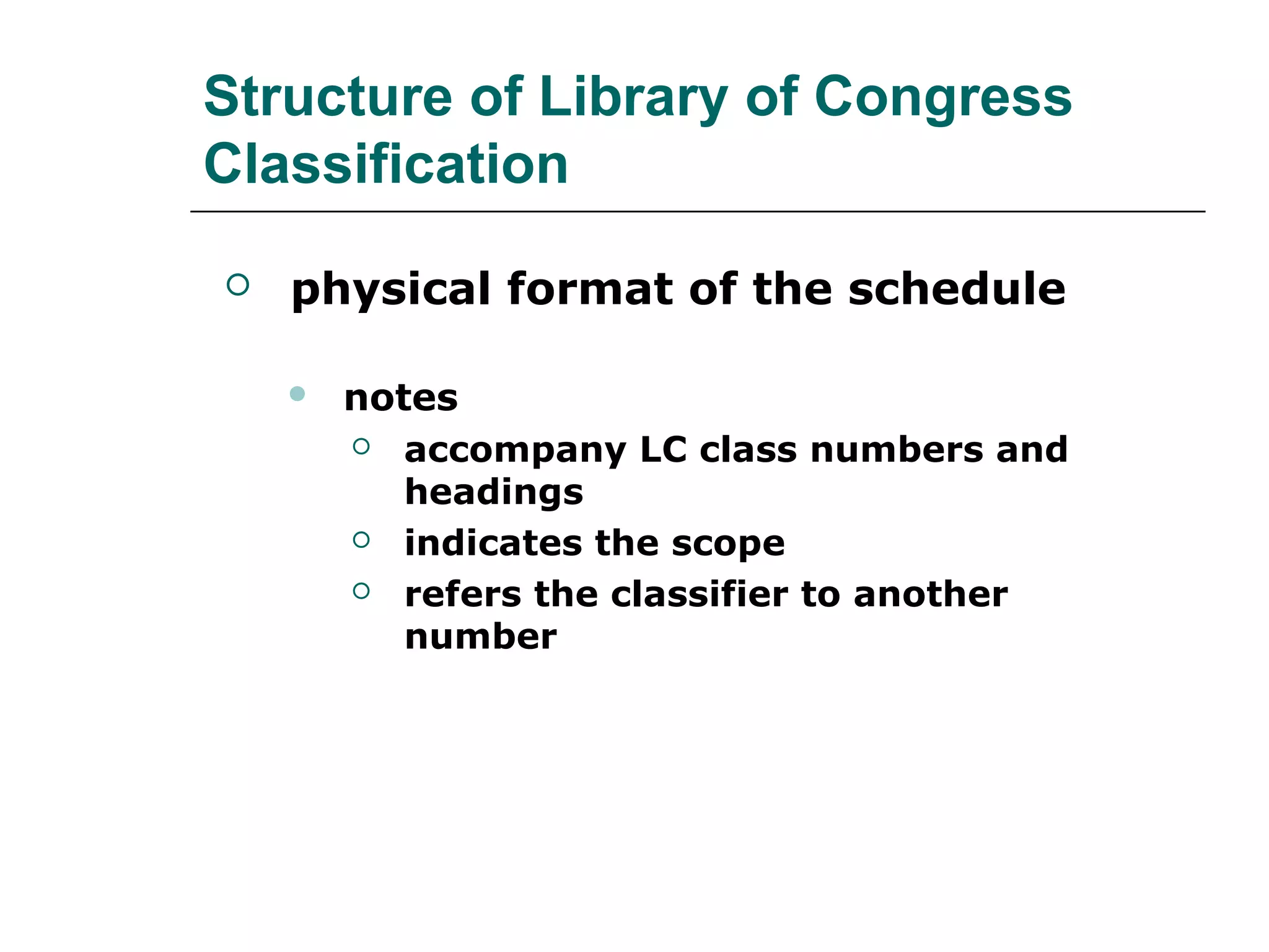 The Library of Congress Classification | PPT