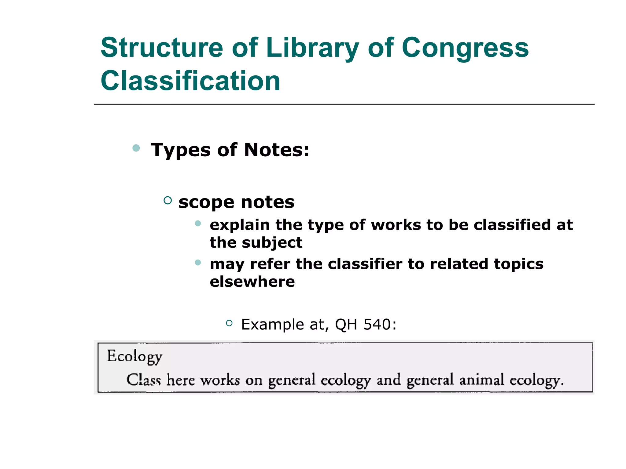 The Library of Congress Classification | PPT